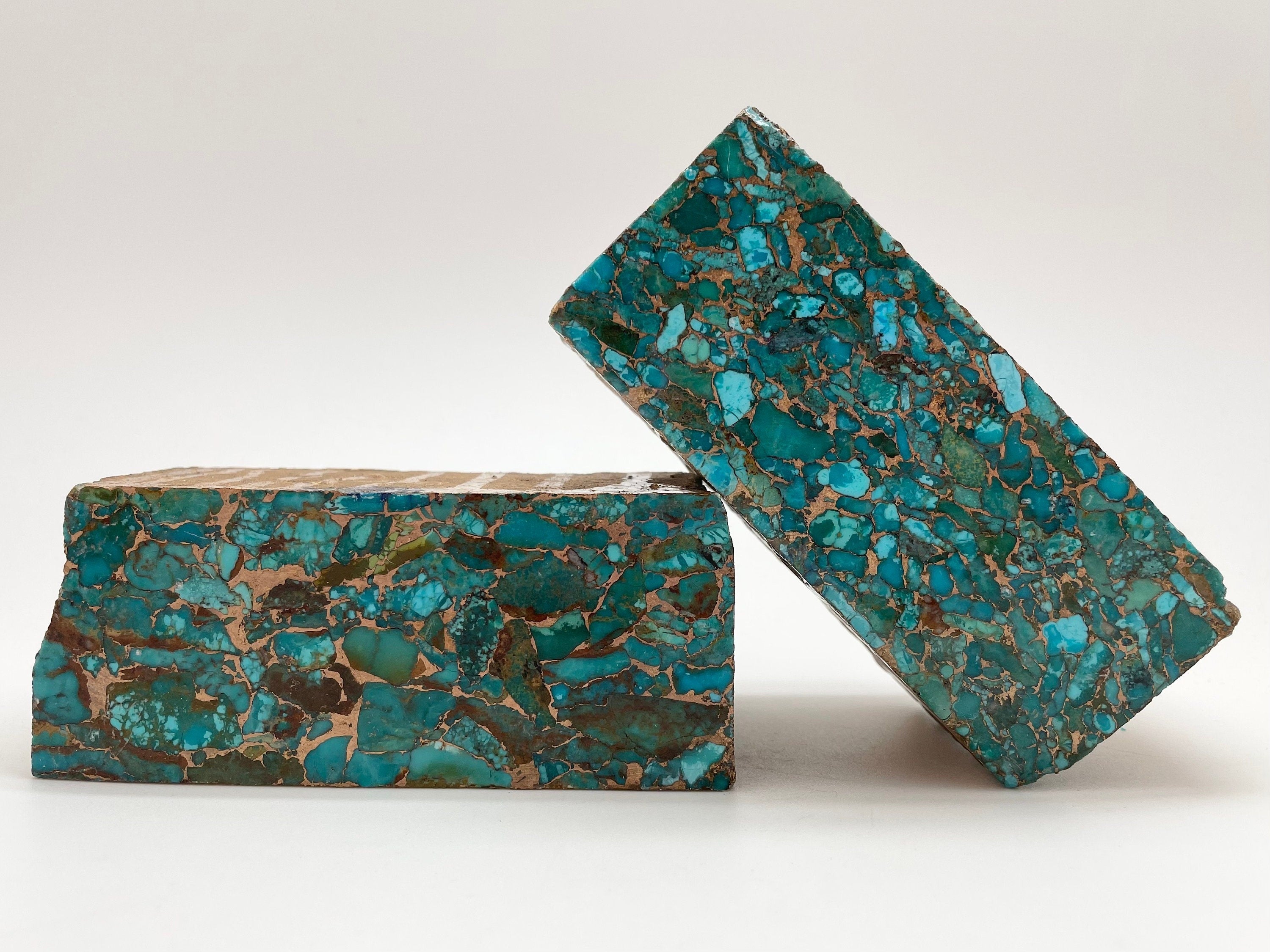 Teal Kingman Turquoise & Bronze Block | Kingman Turquoise