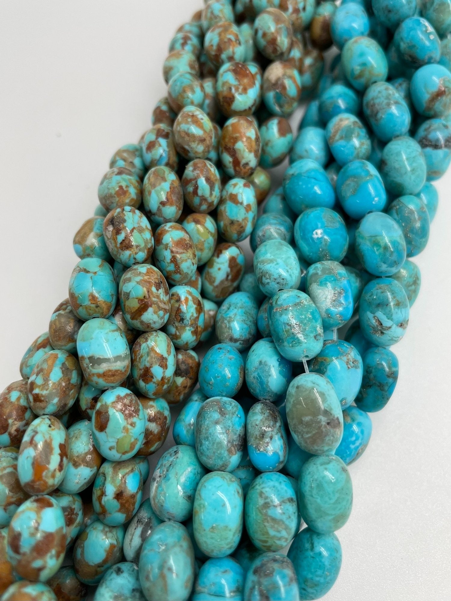 Approx. 8X11mm Kingman Turquoise Potato Beads | Colbaugh Processing, Inc.