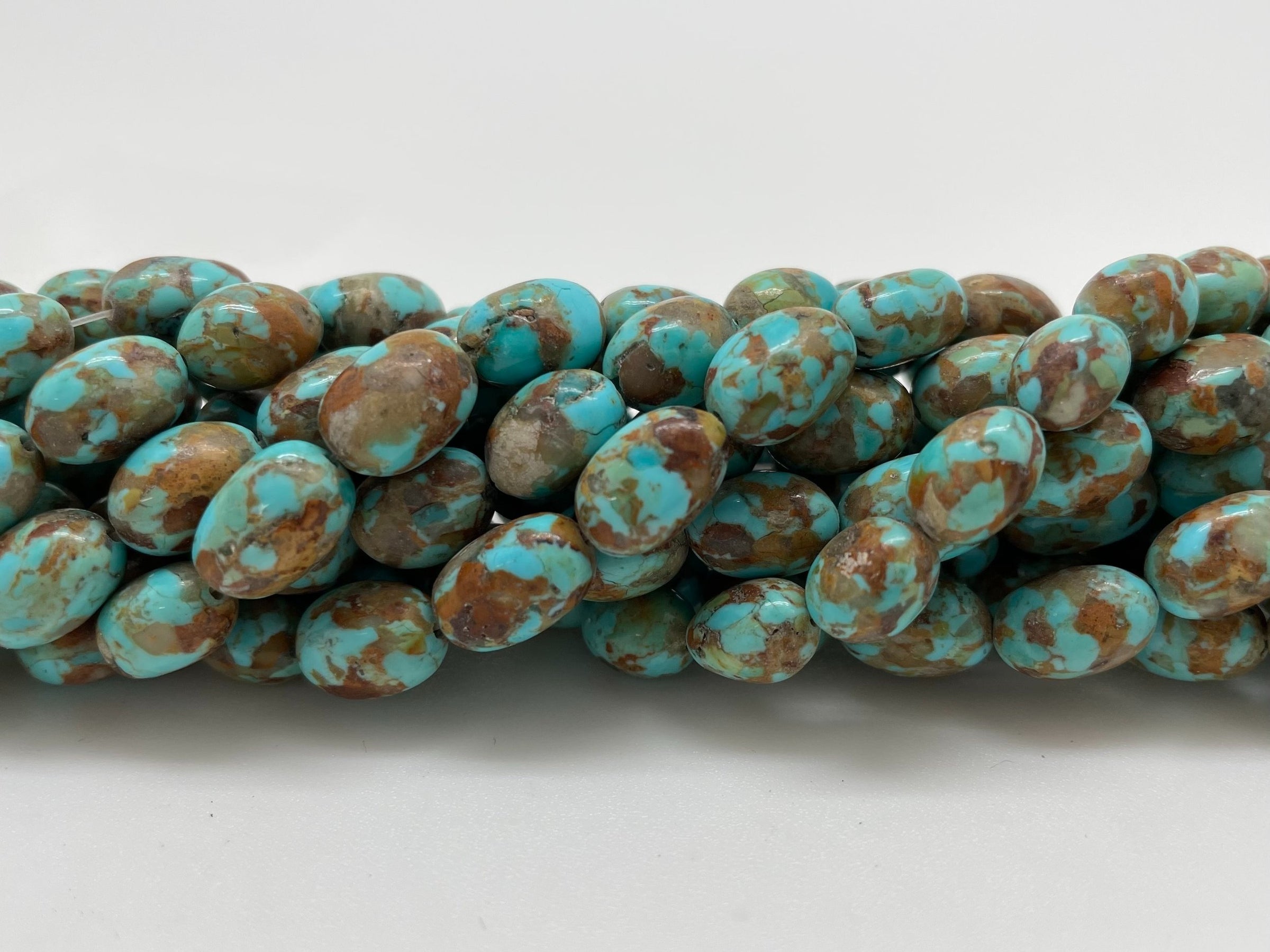 Approx. 8X11mm Kingman Turquoise Potato Beads | Colbaugh Processing, Inc.