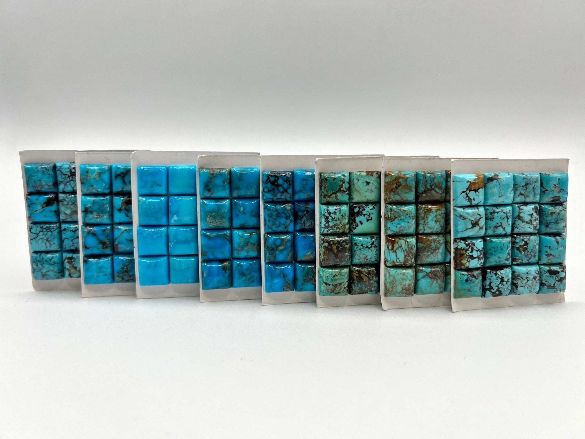 Kingman Turquoise 12mm Square Cabochons | Kingman Turquoise